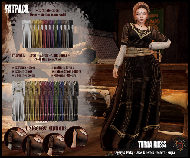 Second Life Marketplace Rks Dress Thyra Fatpack